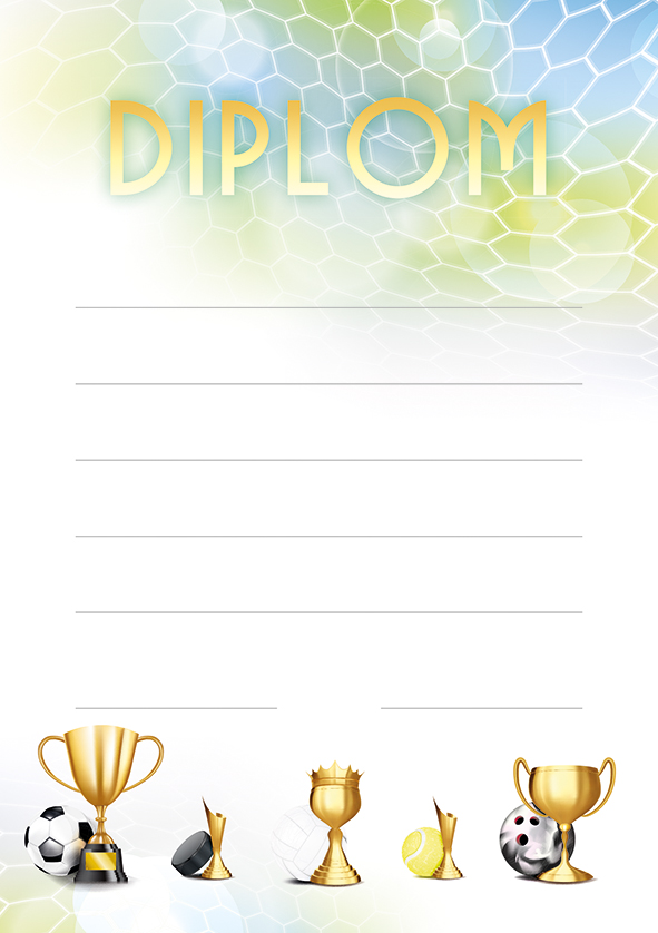 Diplom A5 Sportovní hry | Prvňáček-shop.cz